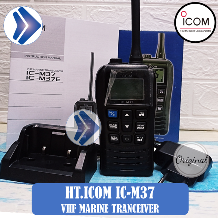 HT ICOM IC-M37 MARINE WATERPROOF IP57 VHF MARINE TRANSEIVER | Lazada Indonesia