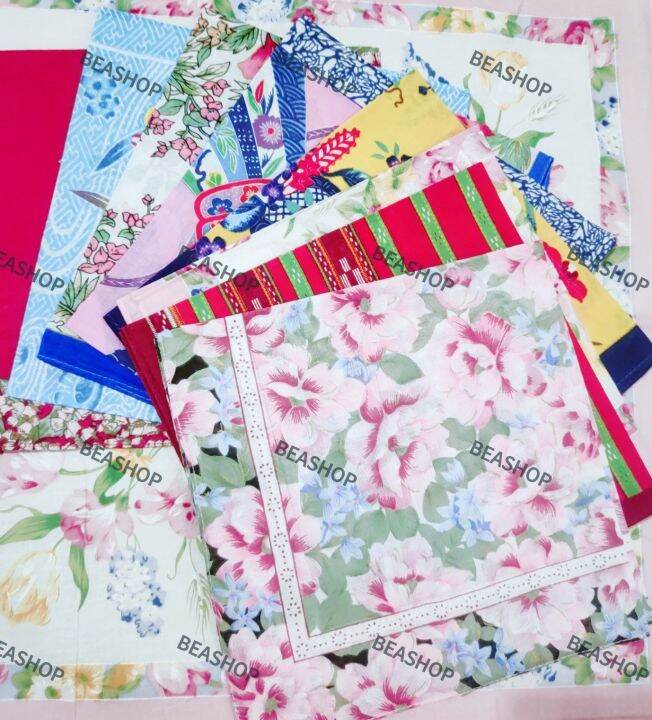 6pcs/12pcs Handkerchief Cotton Tela Cannon Panyo FOR WOMEN(any designs ...