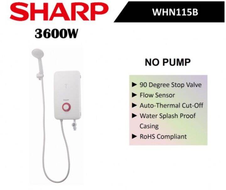 Sharp Water Heater W/O Pump (WHN115B) | Lazada