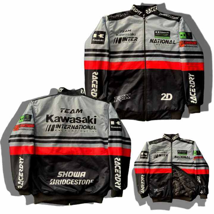 Jaket Nascar Vintage Jaket Sunmori Team Kawasaki Jaket Motor Jaket Pria | Lazada Indonesia