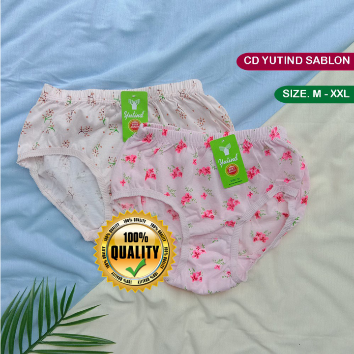 Grosir 6 Pcs Calana Sempak CD YUTIND YULIA PRINT Motif Kembang Bunga ...