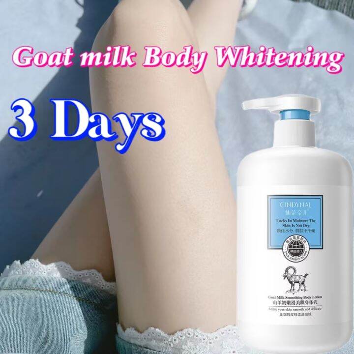 500g Goat Milk Whitening Body Lotion Remove Melanin Permanent Whitening Smooth Improve Dark Skin ...