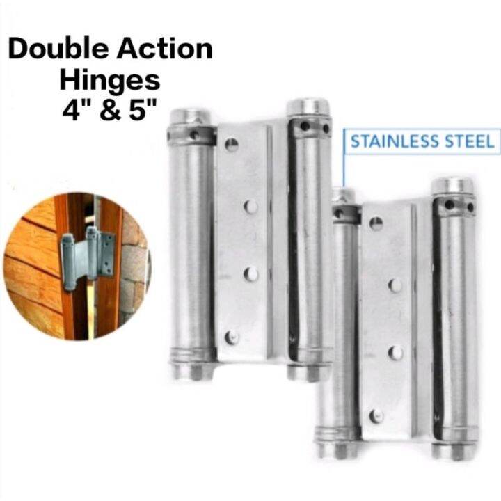 Durable Double Action Spring Hinges Stainless Steel 4 5 (1pair) | Lazada PH