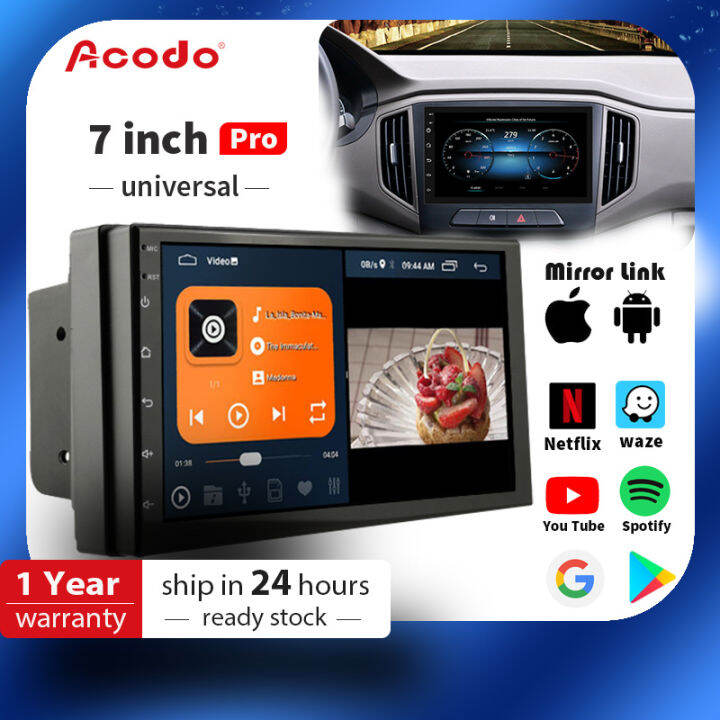 7 inch Android12 Headunit 2din 7inch Car Stereo with Camera MP5 Player ...