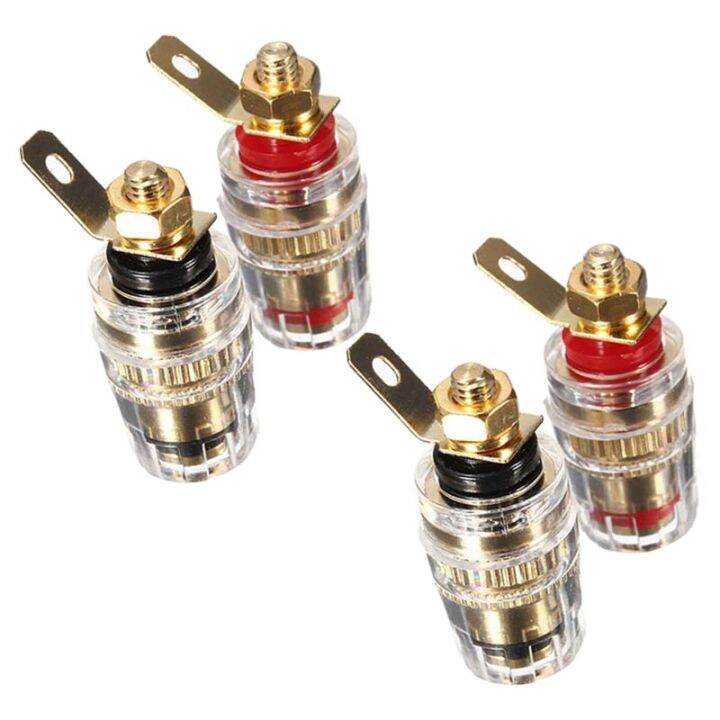New 4Pc Amplifier Speaker Terminal Binding Post 4mm Banana Plug Jack ...
