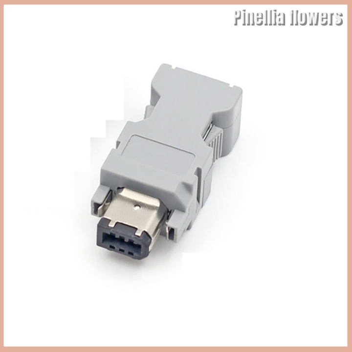 Pinellia flowers 1 Piece Female Connector 6 Pin firewire IEEE 1394 for Servo Motor Encoder ...