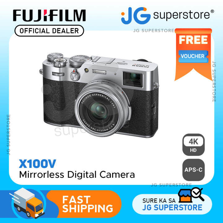 Fujifilm X100V APS-C Mirrorless Digital Camera with Fujinon 23mm F/2 Wide-Angle Prime Lens ...