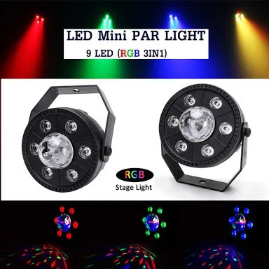 สินค้าแน่ะนำ👉 ส่งจากไทย LED PAR LIGHT, MINI PAR LIGHT 9 LED (RGB 3IN1 ...