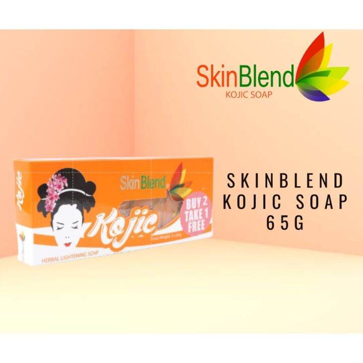 【COD】 SkinBlend Kojic Herbal Lightening Soap 3x65g BUY 1 FREE | Lazada PH