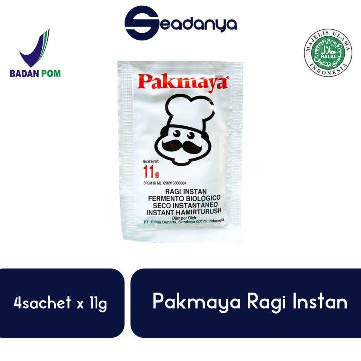 Pakmaya Instant Yeast Ragi Instant 4sachet x 11 Gram | Lazada Indonesia