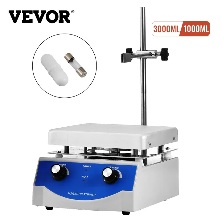 VEVOR 1000ML 3000ML Electric Magnetic Stirrer Hot Plate Vortex Mixer ...
