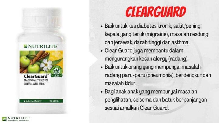 Nutrilite ClearGuard - 180 Tab / 鼻康寶 - 180粒 | Lazada