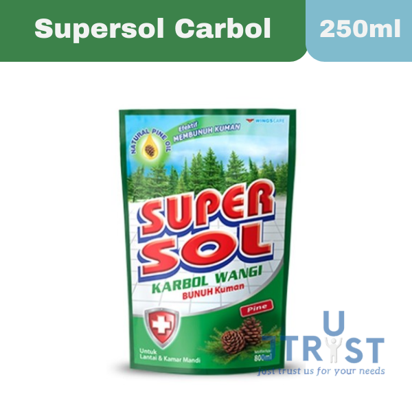 Supersol Carbol 250ml Pouch Pine Pewangi | Lazada Indonesia