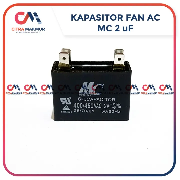 Kapasitor Fan AC 2 uf merk MC Kaki 4 Capasitor mikro Kipas Outdoor ...