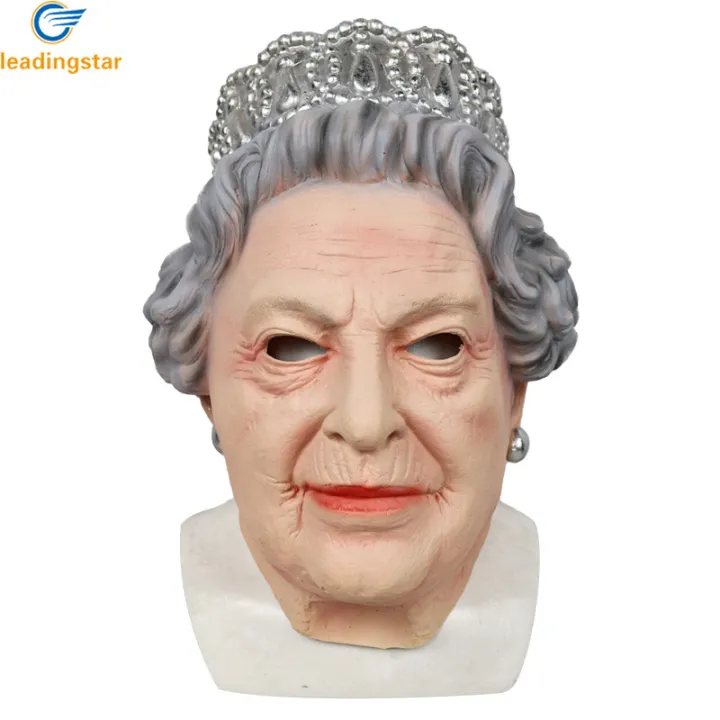 LEADINGSTAR 2022 Queen Elizabeth Ii Latex Mask Halloween Party Stage ...