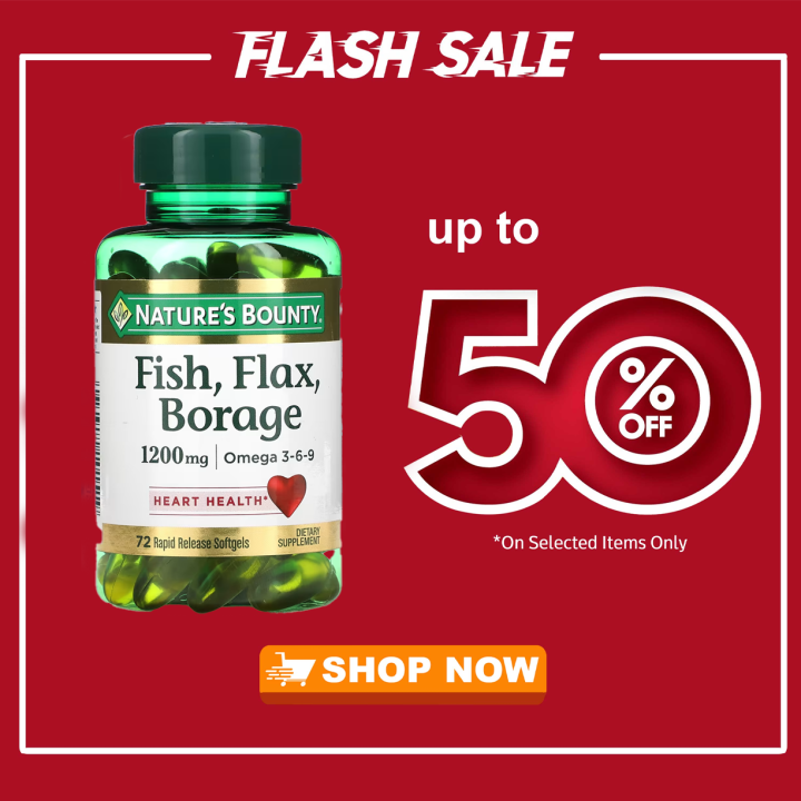 Nature's Bounty, Fish, Flax, Borage, 1,200 mg, 72 Rapid Release ...