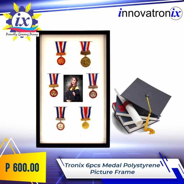 Tronix Medal Photo or Picture Frame for 6 pcs. Medals & 4R Size picture ...