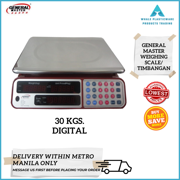 General Master DIGITAL Weighing Scale 30 kgs | Lazada PH General Master DIGITAL Weighing Scale 30 kgs | Lazada PH