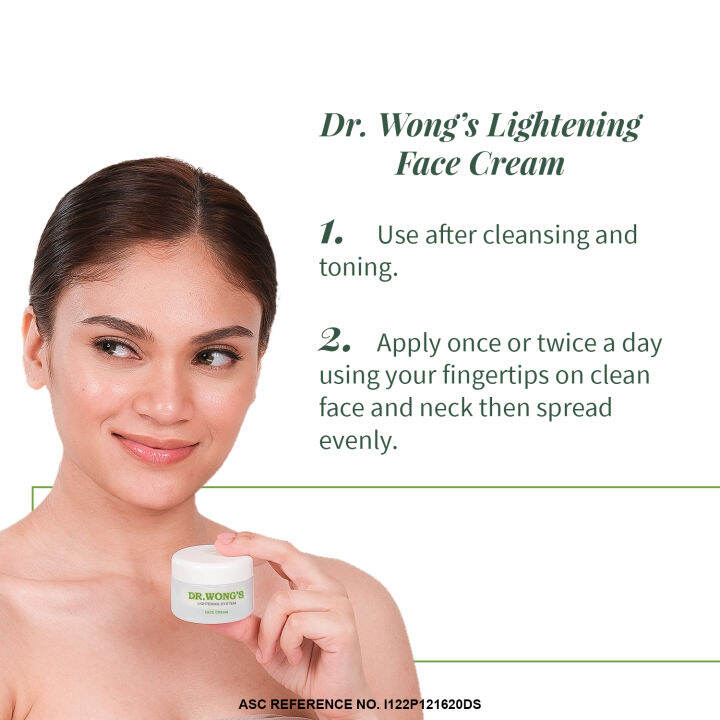 DR. WONG'S LIGHTENING FACE CREAM | Lazada PH
