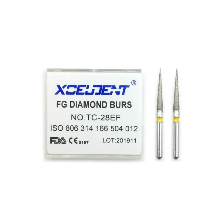 10Pcs TC-28EF Dental Diamond Burs Drill Dia-burs Polishing Smoothing ...
