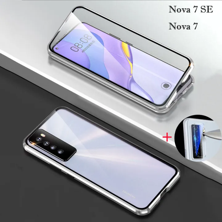สำหรับHuawei Nova Y70【หัวเว่ยโนวา 7 วินาที】【หัวเว่ยโนวา 7 】 5G แม่เหล็กโลหะ 360 กรณีปกเต็มสอง ...