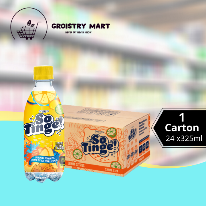 Spritzer So Tinge Carbonated Flavour Drink Lemon ( 24 x 325ml ) 1 Carton [Klang Valley ...