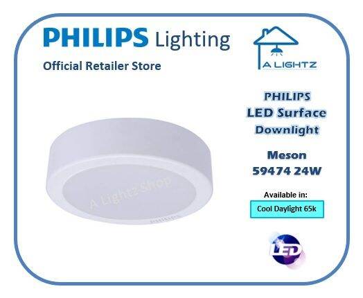 Philips Meson 59474 Surface Downlight 24W Round 6500K (Cool Daylight ...