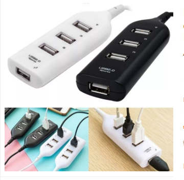 Mini 4 Port USB 2.0 High Speed Transfer Rare USB HUB Orange Box ...