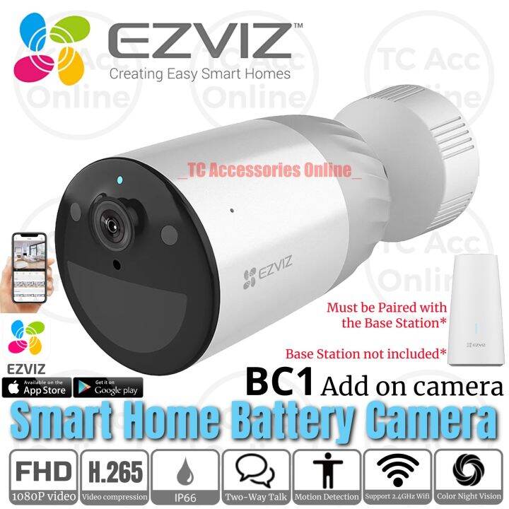 EZVIZ BC1 2MP Add On Supplementary Wireless Battery-Powered Security ...