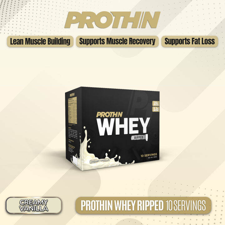 Prothin Whey Ripped (Creamy Vanilla) 10 Servings Muscle Recovery Fat ...