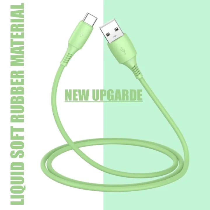 1M Liquid Silicone Macaron Cable Micro USB Type-C Lightning Cable Fast ...