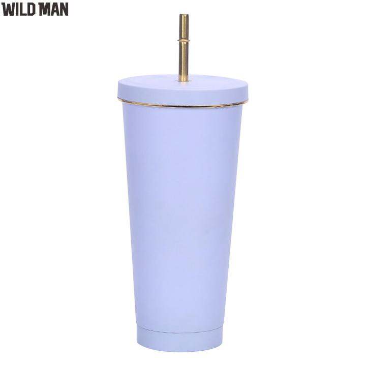 750ml Car Water Cup Stainless Steel Straw Insulated Cup Large-capacity Leakproof Drinkware Xmas ...