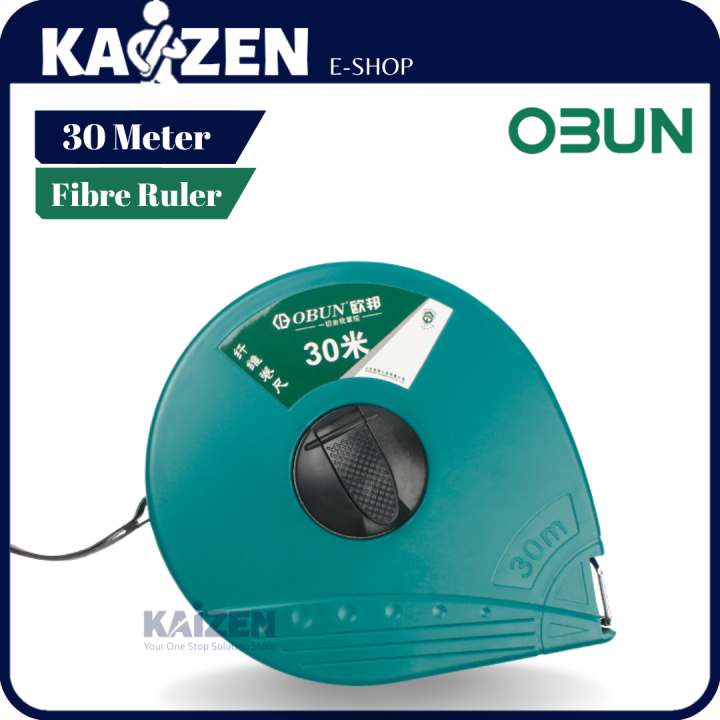 OBUN Round Measuring Tape 30M High-grande Fibre Rule Heavy Duty Round ...