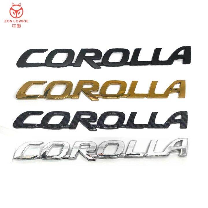Toyota COROLLA Matte black logo sticker tail logo body logo carbon ...