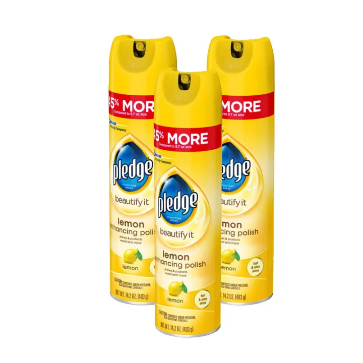 Pledge Lemon Furniture Polish 3 Pack (403ml per pack) | Lazada PH