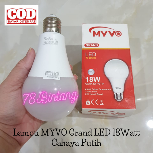 78Bintang Bohlam Lampu MYVO Grand LED A Bulb 18Watt - Bohlam Lampu MYVO 18W - Lampu LED 18Watt ...