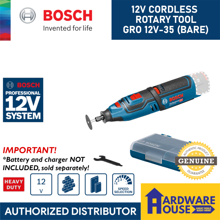 ORIGINAL BOSCH 12V Cordless Rotary Multi Tool GRO 12V-35 Wood & Metal Cutting Sanding Polishing ...