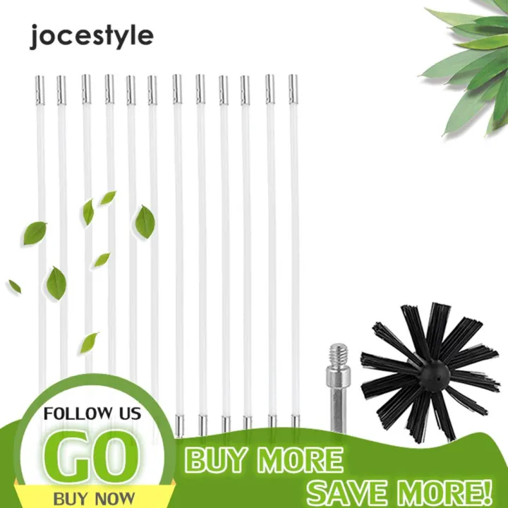 Nylon Chimney Cleaning Brush Rods พร้อมหัวแปรงน้ำยาทำความสะอาดสว่านแบบ ...