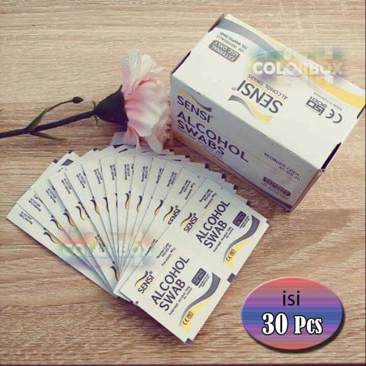 SENSI Alcohol Swabs Isi 30 Pcs Tissue Alkohol Swap Tisu Alkohol Sekali ...