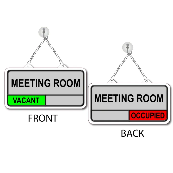 MEETING ROOM, CONFERENCE ROOM VACANT / OCCUPIED DOOR SIGN BOARD WITH ...
