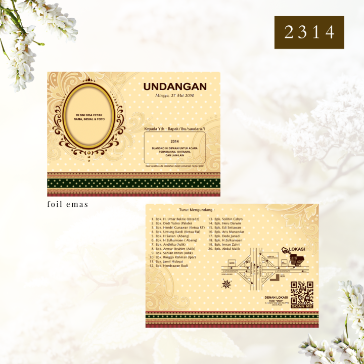 Blangko Undangan Kosong Pernikahan Erba BLANKO UNDANGAN MURAH Simple ...