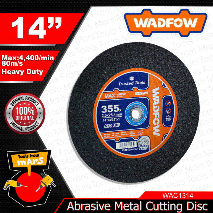 WADFOW 14" Inch Abrasive Metal Cutting Disc Wheel Chopsaw Chop Saw ...