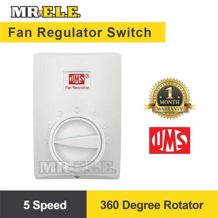 [Original] UMS 5 Speed Fan Regulator Controller Suis Kipas Suis 29C UMS ...