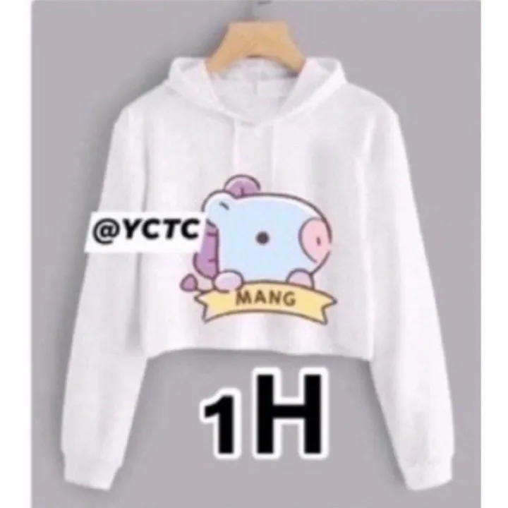 BT21 BTS ARMY CROP HOODIE JACKET TOP BT21 PRINTS KPH | Lazada PH