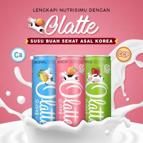 OLATTE Fruit Milk 240ml - OLATE Minuman Susu Rasa Buah Kemasan Kaleng ...