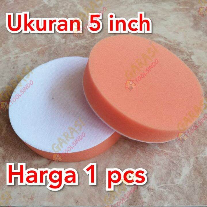 busa poles 5 inch model rata spon mesin poles velcro sponge spons poles ...