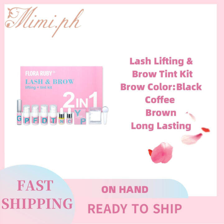 FLORA RUBY Lash & Brow Lifting Tint Kit Eyelash Lift and Eyebrow Dye Long lasting Lash Lift ...