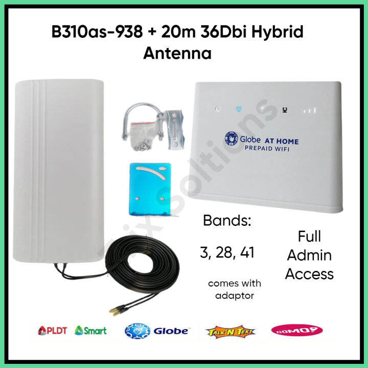 b310as-938(yellowish) openline modem with 20meters hybrid antena ...