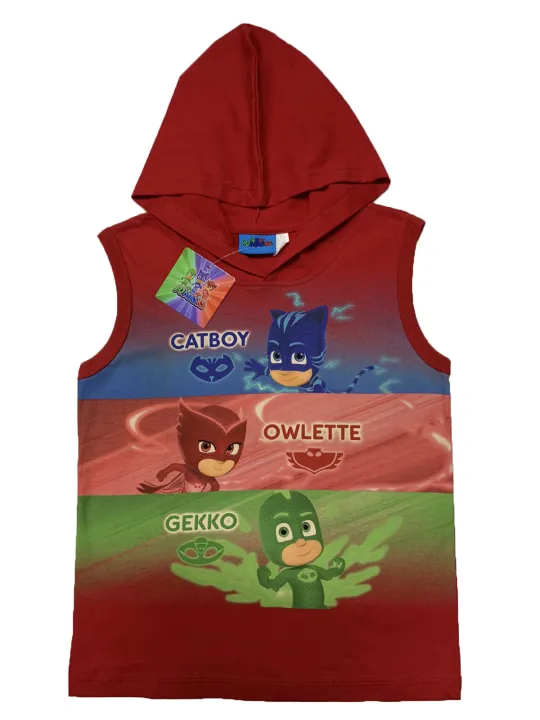 PJ Masks Group Power Showcase Boys Kids Muscle Shirt With Hood | Lazada PH