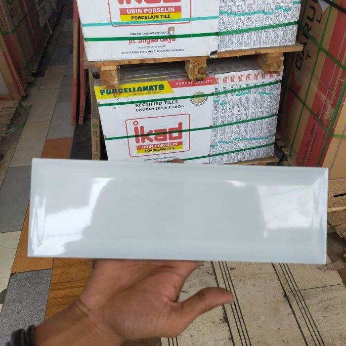 keramik subway 10x30 beple ivory white by mulia | Lazada Indonesia